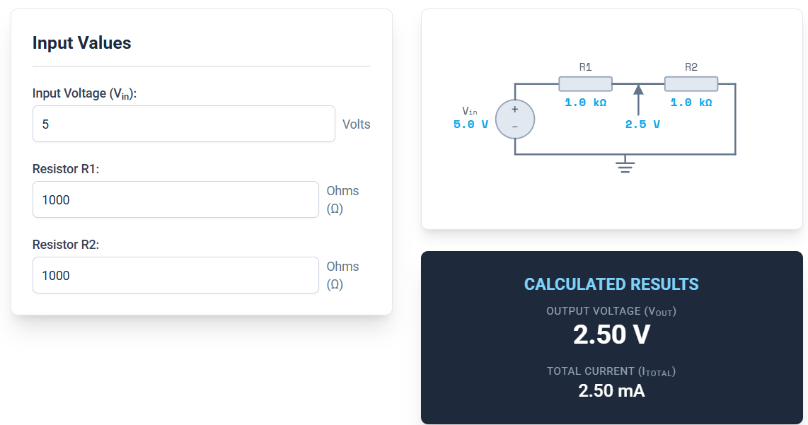 Voltage Divider Calculator